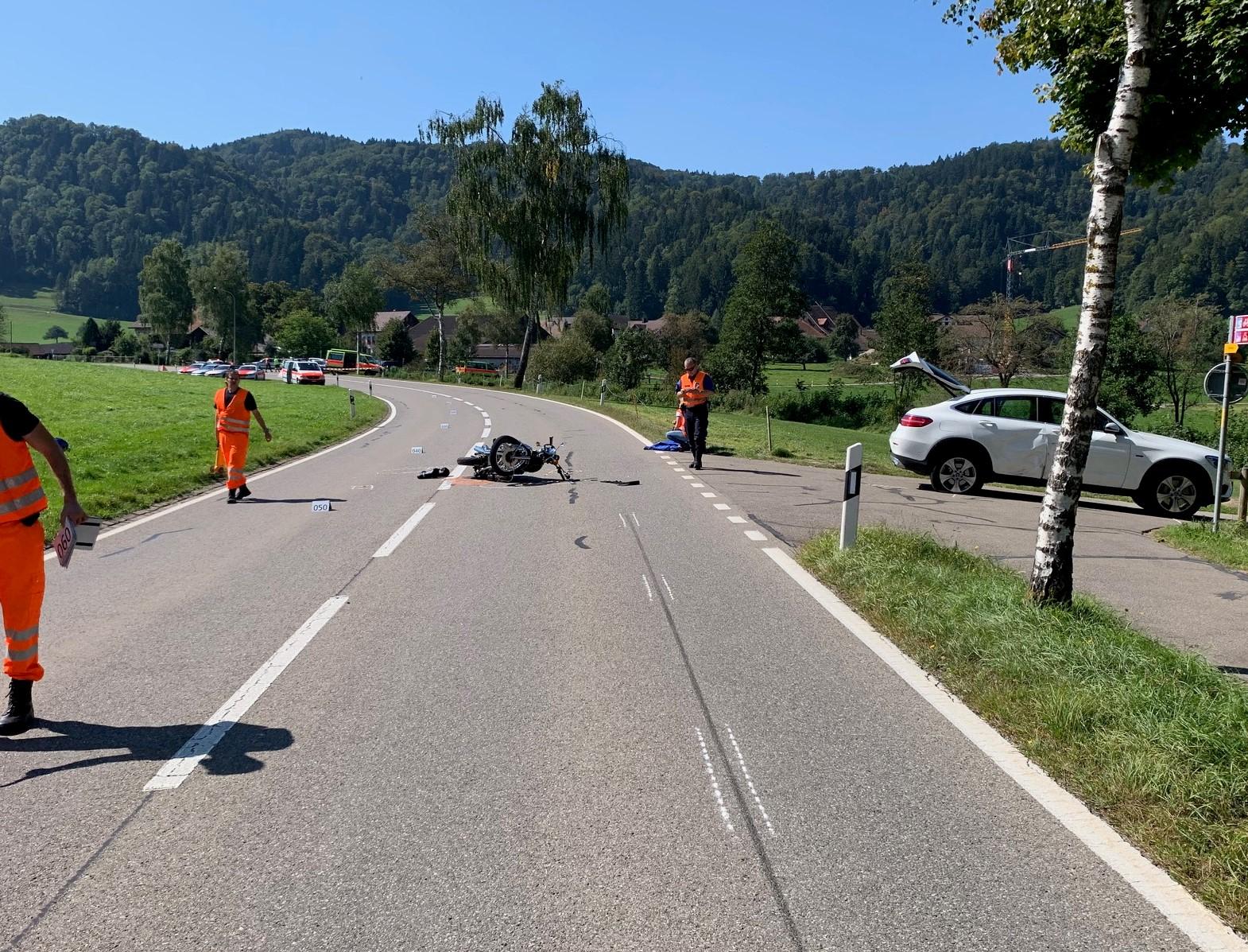 Turbenthal: Motorradfahrer bei Unfall verletzt | Kanton Zürich