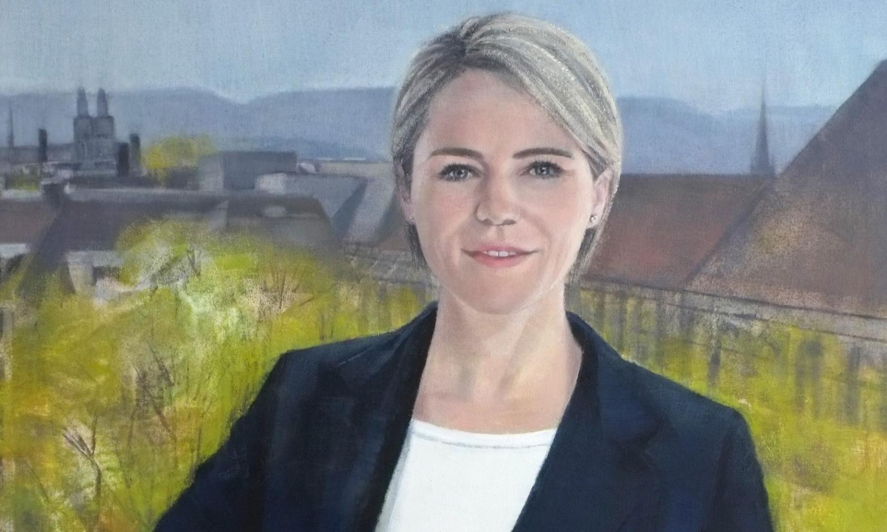 Portrait von Regierungsrätin Natalie Rickli enthüllt | Kanton Zürich