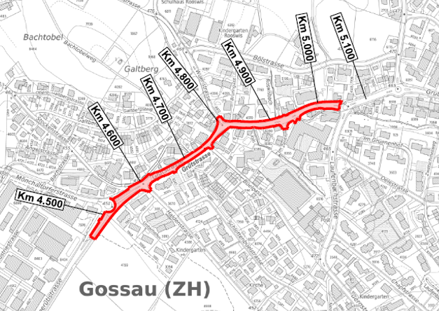 Strassenprojekt Gossau Grütstrasse | Kanton Zürich