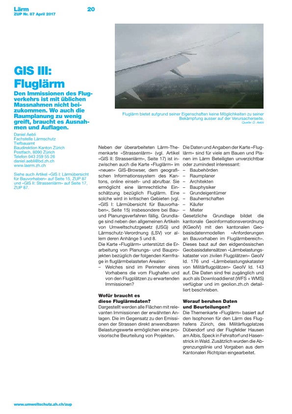 GIS III | Kanton Zürich