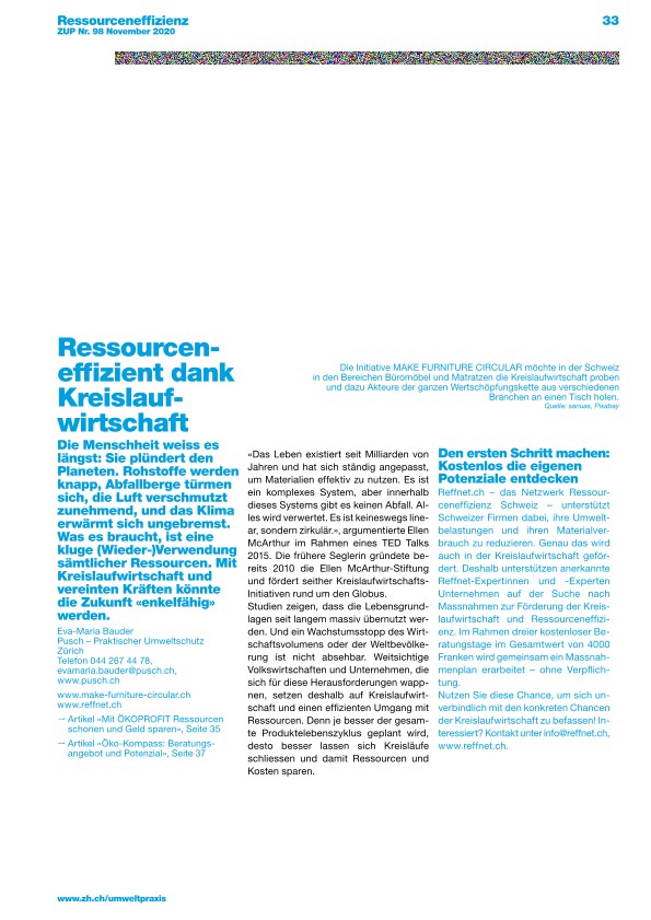 Ressourceneffizienz dank Kreislaufwirtschaft | Kanton Zürich